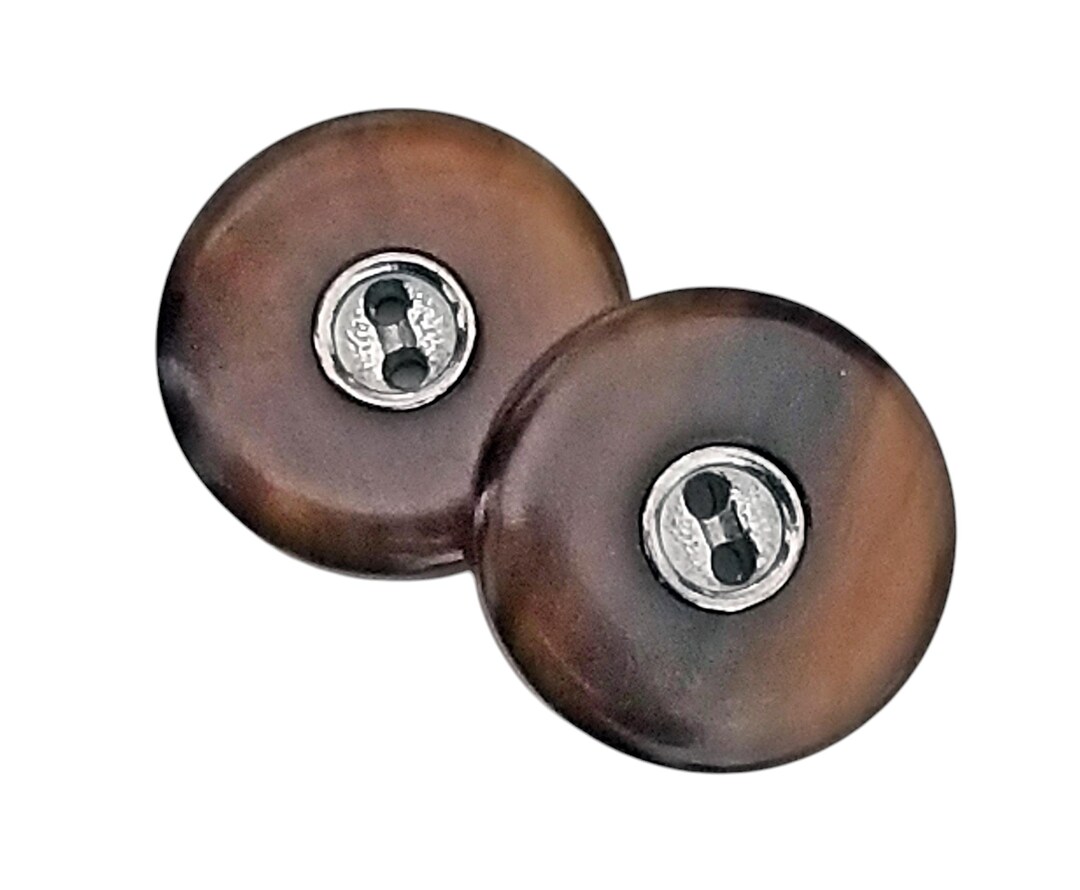 Faux Tortoise Shell Button With Metal Center 18mm or 11/16 Inch - Lot ...