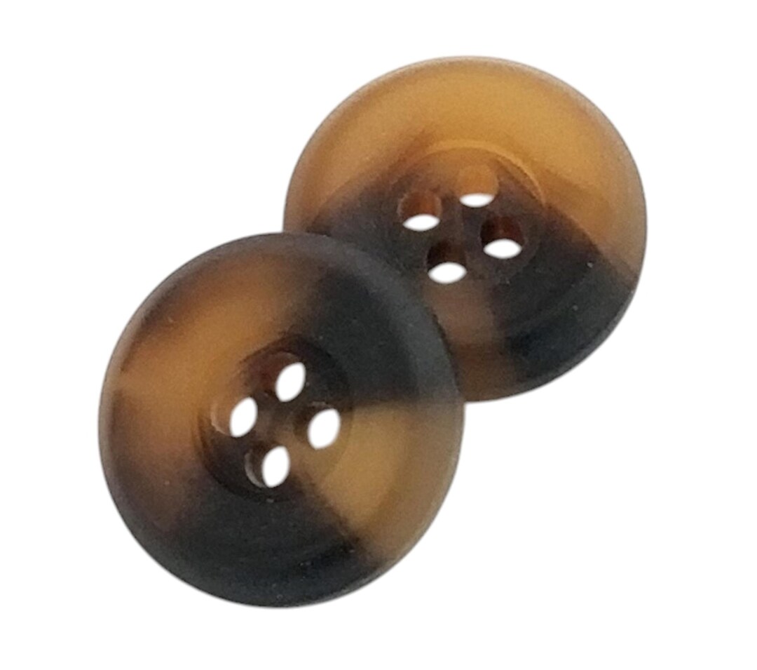 Faux Tortoise Shell Buttons - 18 Mm or 11/16 Inch - Lot of 8 Round ...