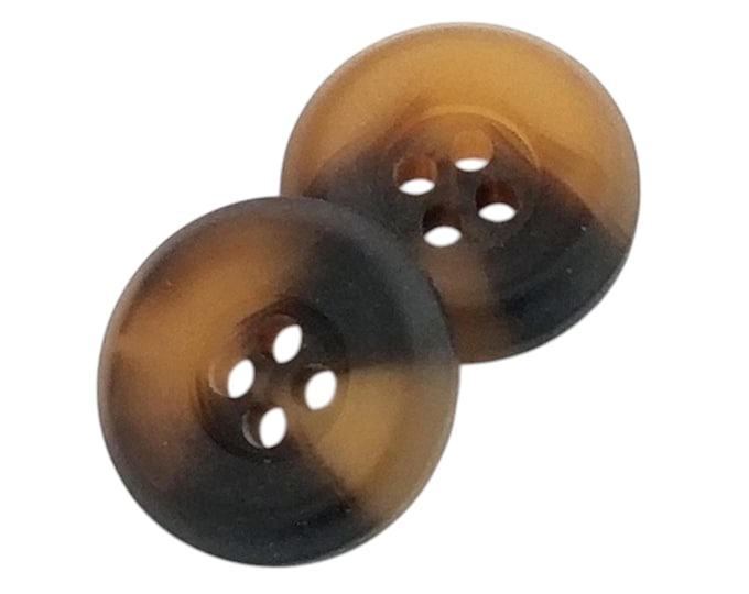 Brown Buttons With Grain Leather Design - 23 Mm or 7/8 Inch - Lot of 8 Quality 2-hole Plastic ...