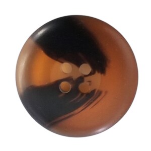Faux Tortoise Shell Buttons - 28 Mm or 1 1/8 Inch - Lot of 6 - Matte ...