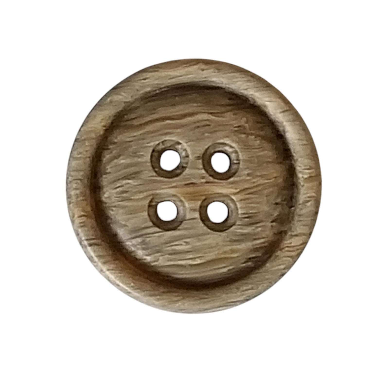 Large Gray-brown Plastic Buttons With Faux Wood Grain Pattern - 30 Mm ...