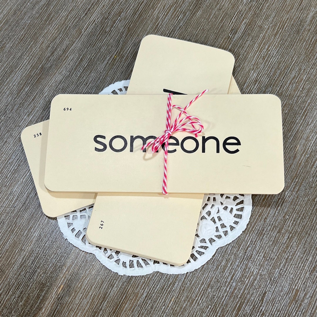 Vintage Primary School Flash Cards; Sight Words; Early Readers; 12 ...