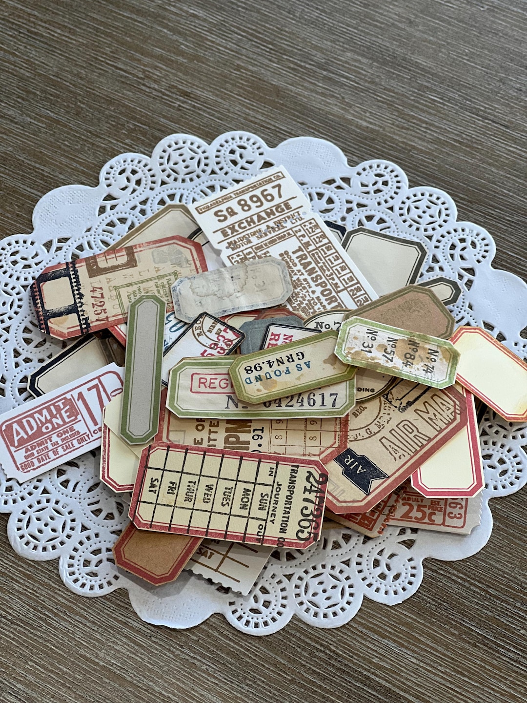 Mixed Ephemera Pack| 35 Pieces| Labels| Snippets| Mini Tags| Perfect4 ...