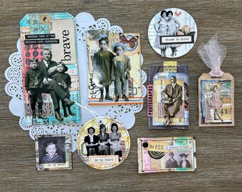 Restock*word Snippet Tags, Phrases, Stamped Tiny Text Strips, Junk ...