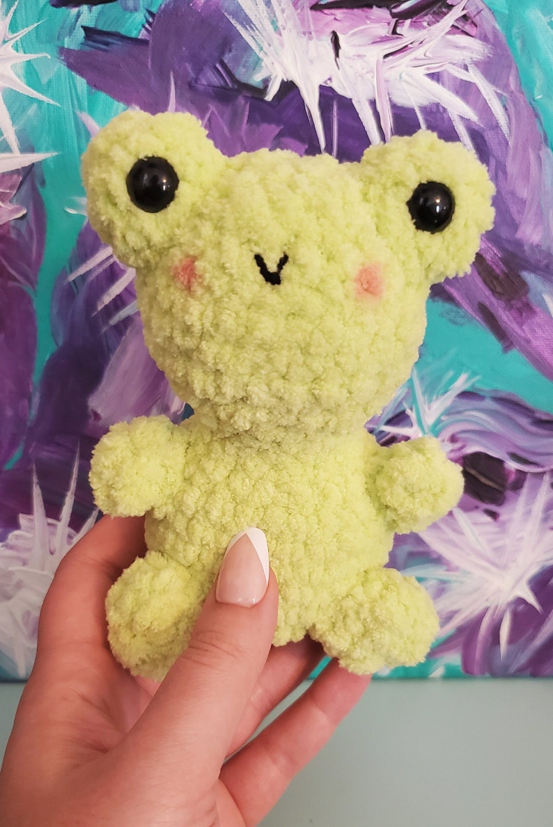 Handmade Crocheted Froggy Amigurumi, Colorful Frog, Soft Plushie Froggy ...