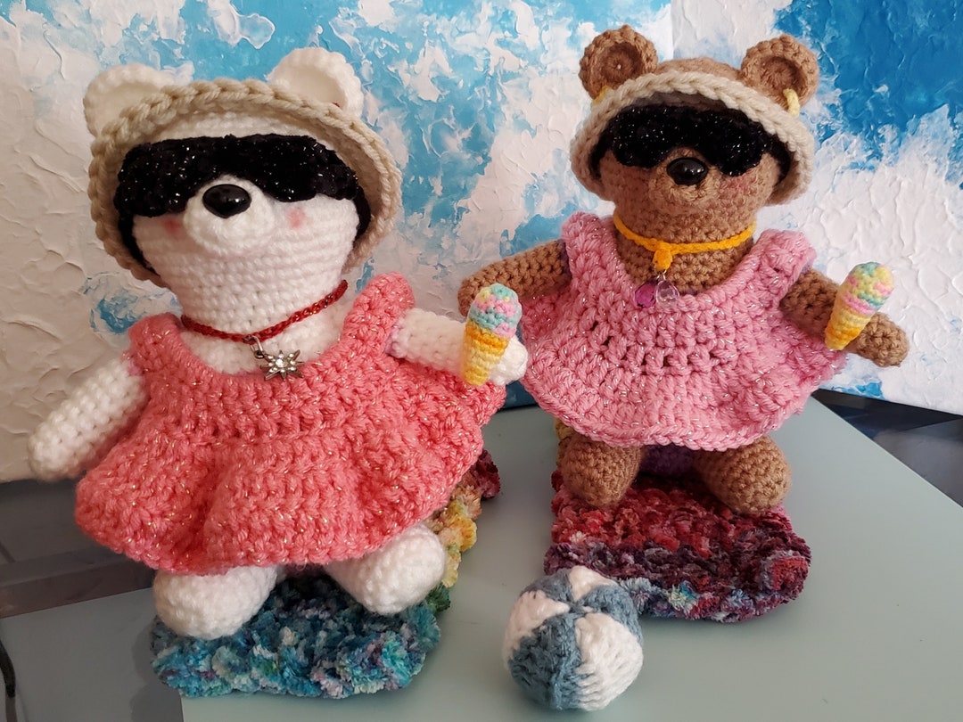 Handmade Teddy Bear Collection, Spring-break Bears, Crocheted Bear ...