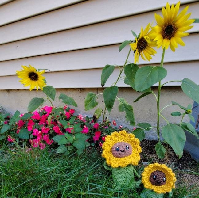 Handmade Sunflower Mini Dolls, Sun Buds, Amigurumi Flower Dolls, Kawaii ...