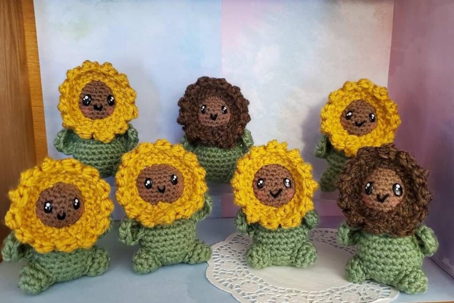 Handmade Sunflower Mini Dolls, Sun Buds, Amigurumi Flower Dolls, Kawaii ...