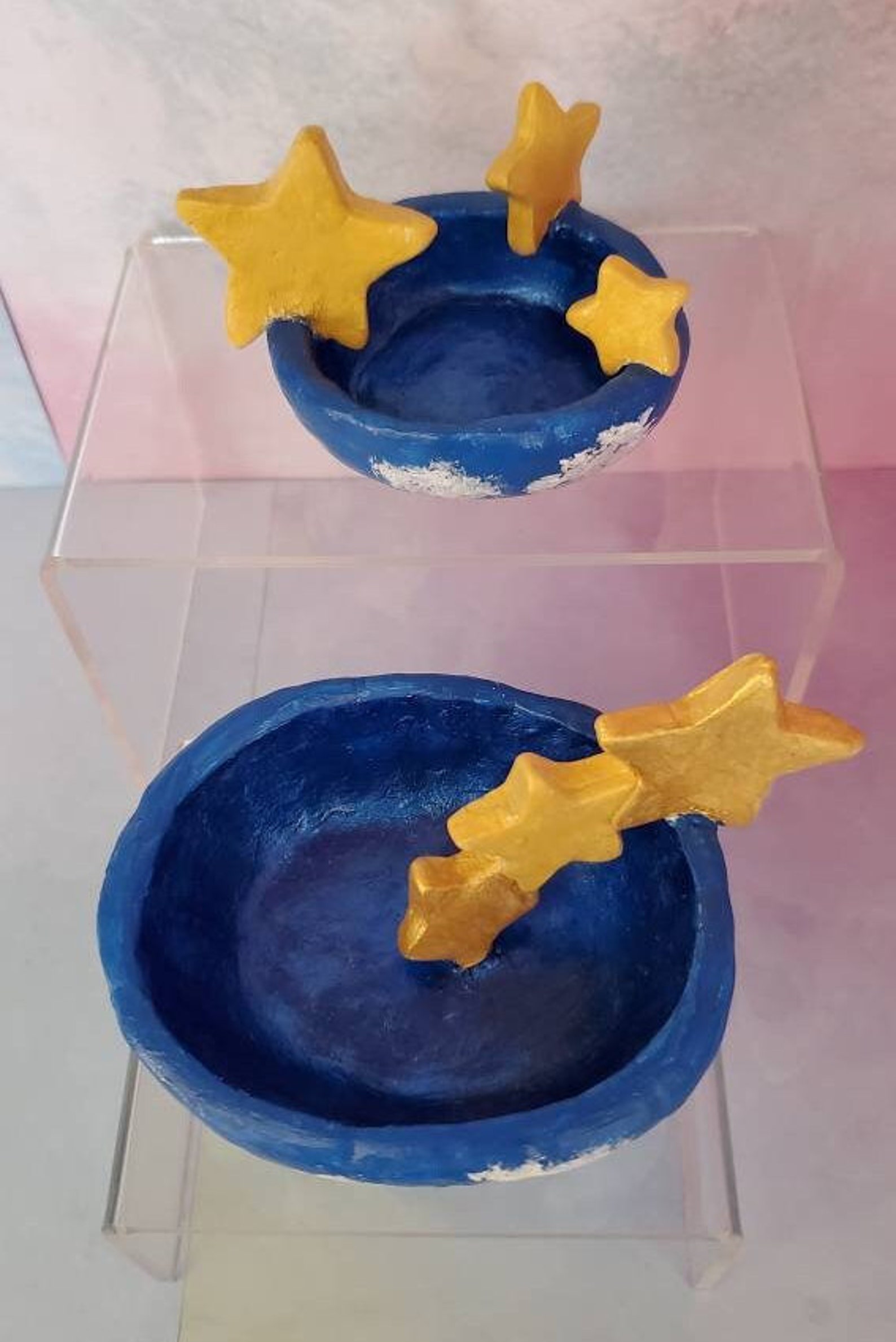 Handmade Stars and Clouds Clay Dish, Hand Crafted Trinkets Dish Unique ...