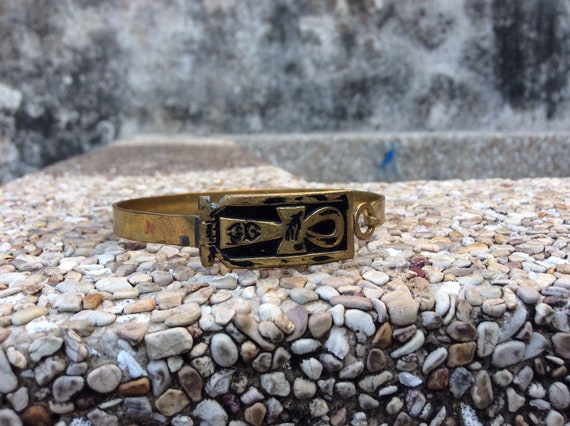 Ancient Egyptian Hieroglyph Scarab Ankh Goddess Nubia… - Gem