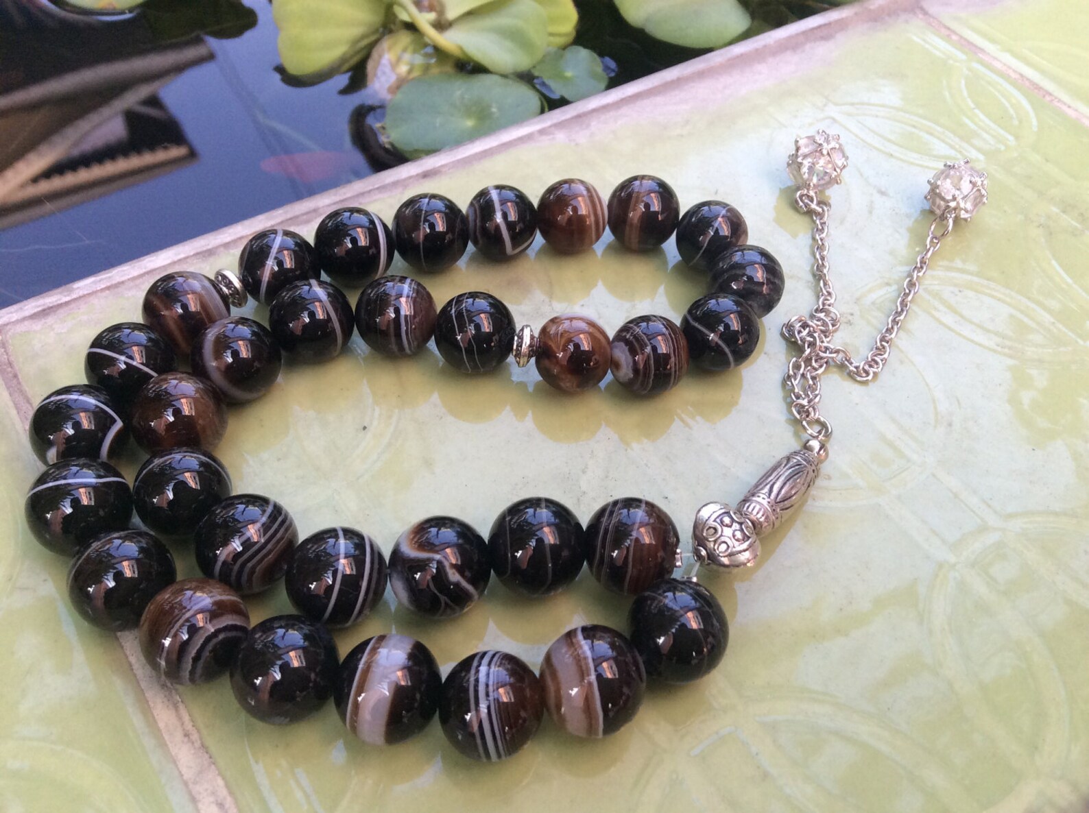 33 Tasbih Agate Stone Prayer Beads , Masbahah ,islamic Bead , Salat ...