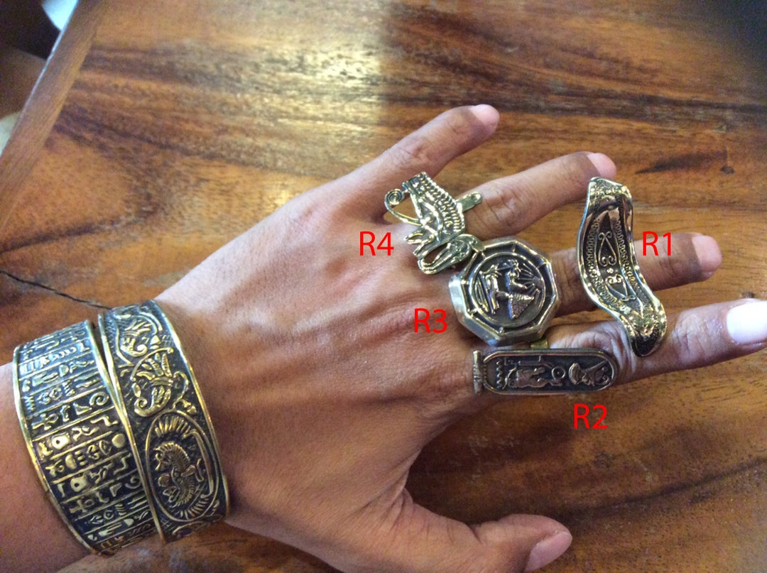 Hieroglyph Ring // Scarab Ring, Ankh Ring, Orisis Ring, Eye of Horus ...