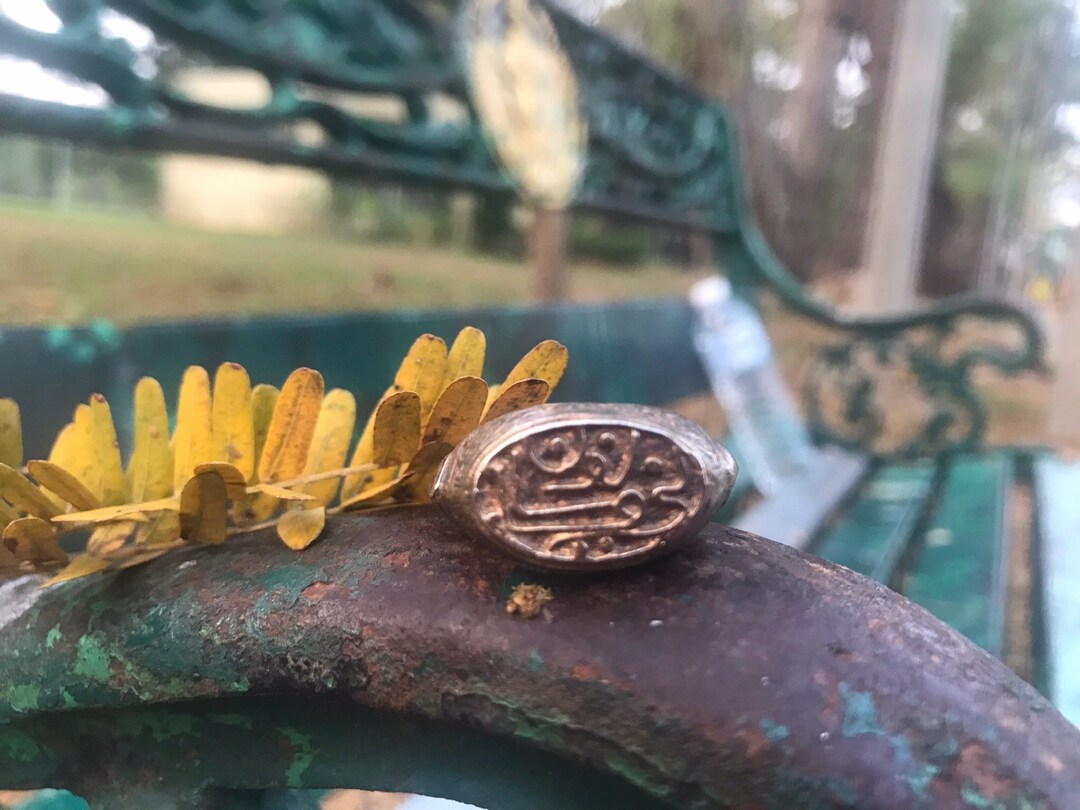 Arabic Brass Ring, Intaglio Ring, Arab Character Ring Size 10 ...