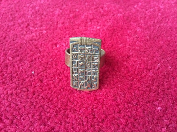 Ancient Egyptian , Hieroglyphics rings ,African Jewe… - Gem