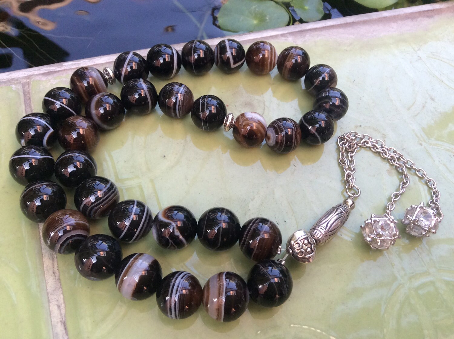 33 Tasbih Agate Stone Prayer Beads , Masbahah ,islamic Bead , Salat ...