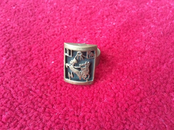 Ancient Egyptian, Hieroglyphics ring, African Jewelr… - Gem