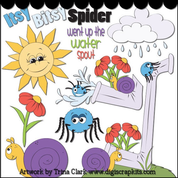 Itsy Bitsy Spider Clip Art