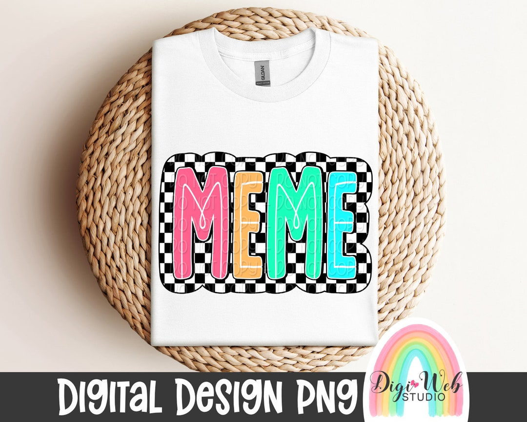 Bright Checker Meme Png, Black and White Checkered Meme Png, Design for ...