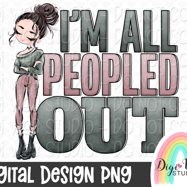 Peopled Out Svg - Etsy UK