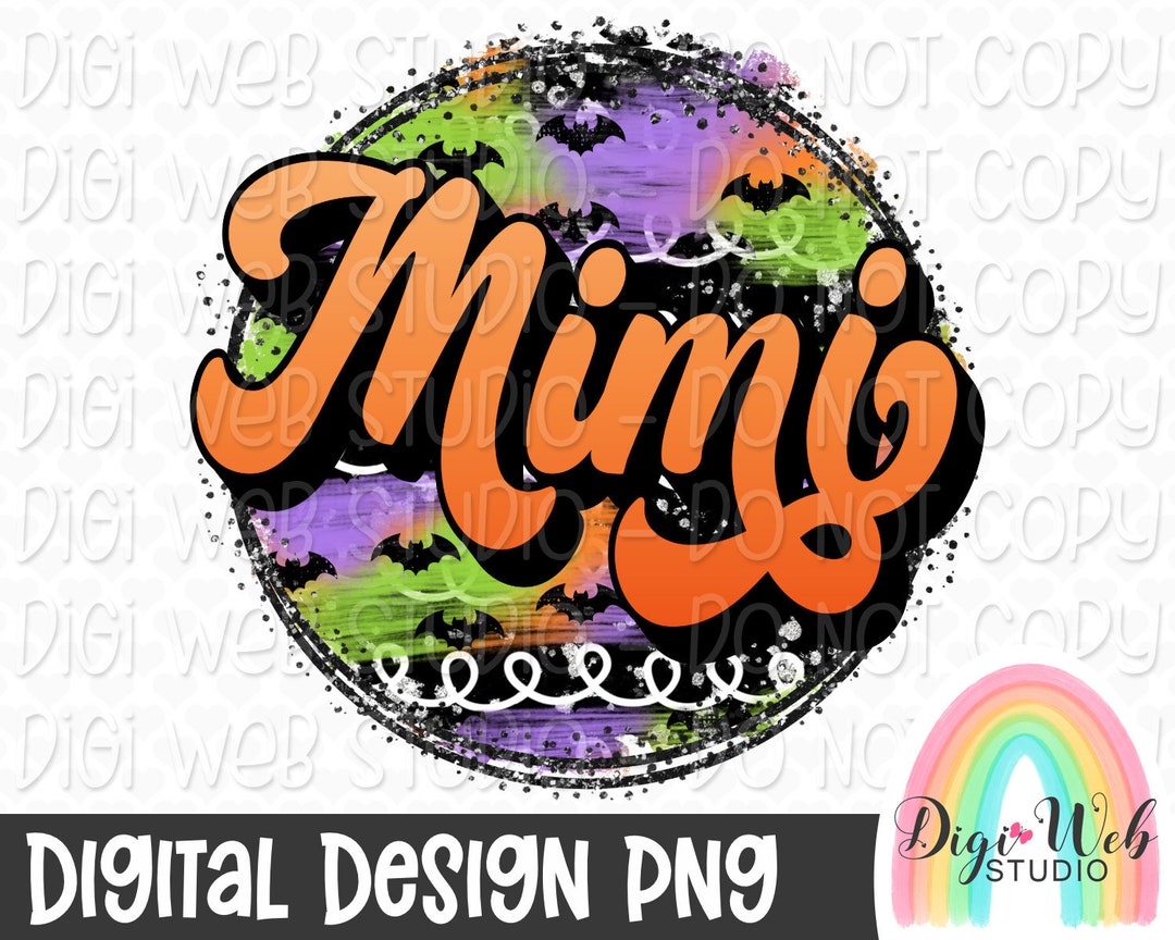 Halloween Bats, Retro Mimi PNG, Digital Design, Sublimation PNG - Etsy