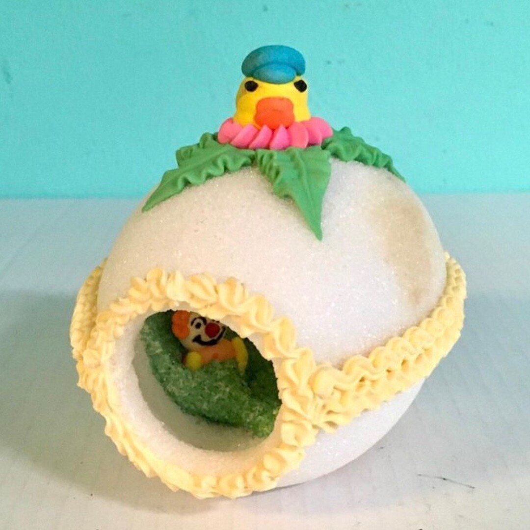 Vintage Easter Circa 1960s Sugar Diorama Easter Egg With Original Box. Easter Scene Sugar ...