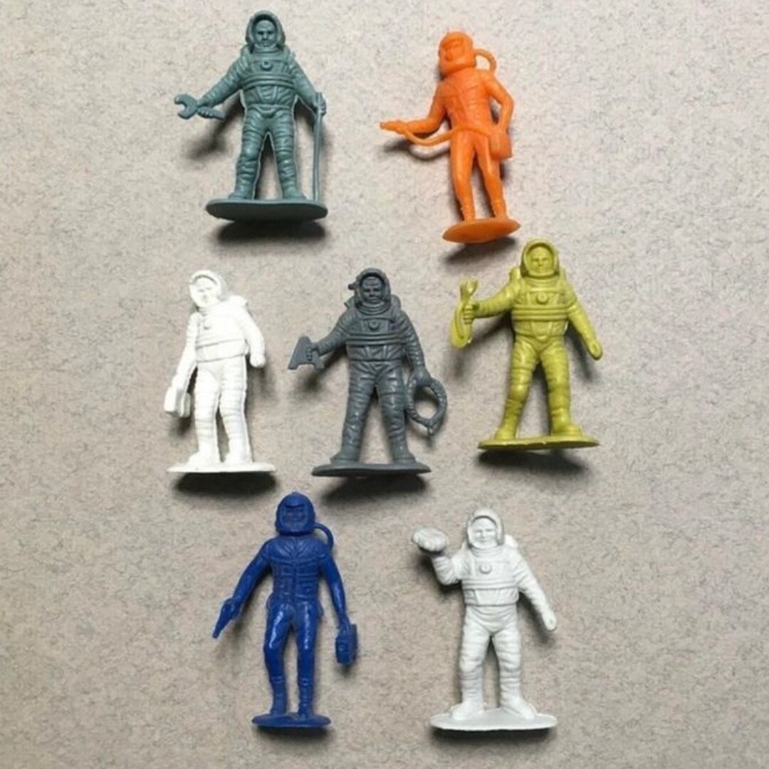Set of 7 Marx Spacemen Figures. No Duplicate Styles. as Shown, Have ...