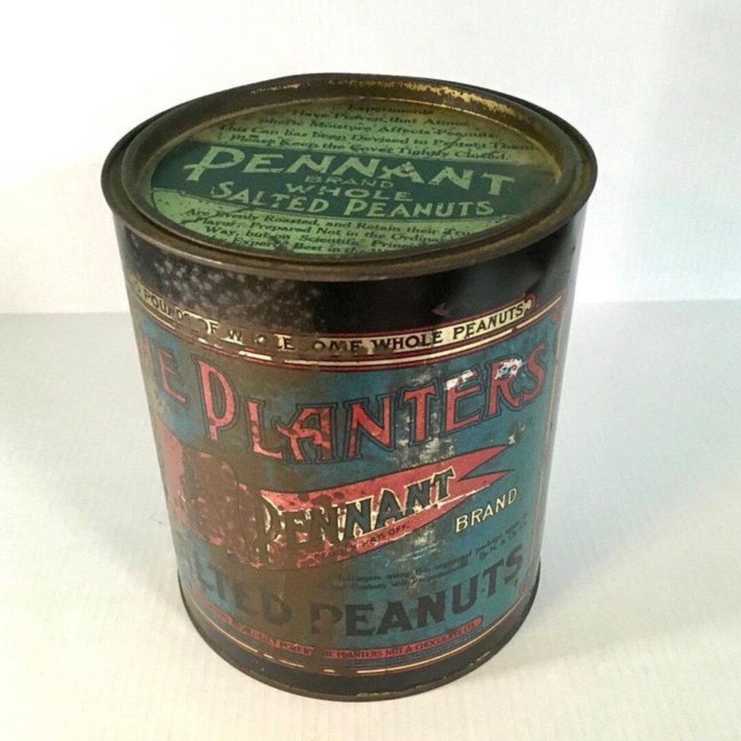 Pennant Brand the Planters Salted Peanut Tin. Really Great Blue Gold ...