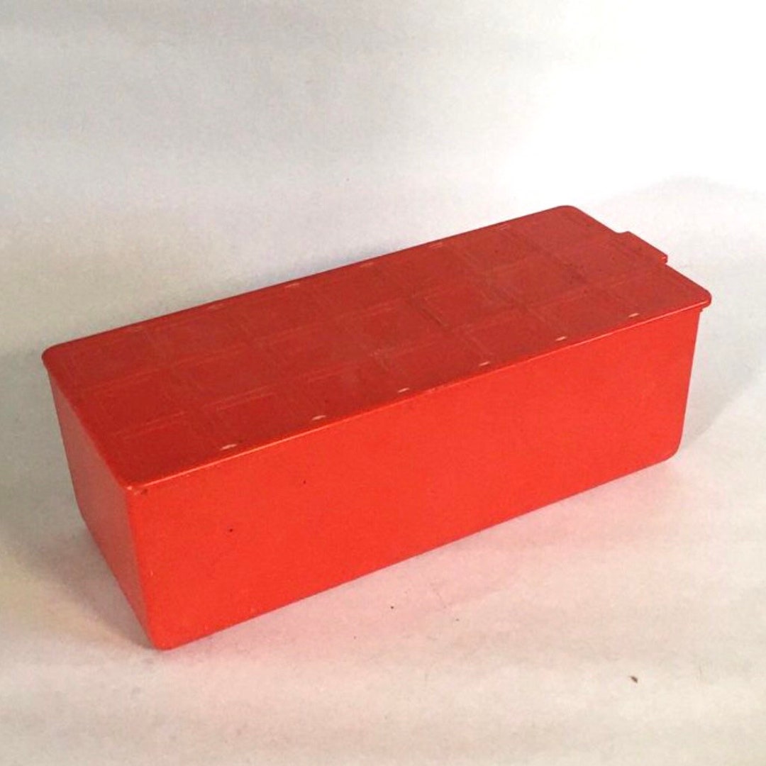 Vintage Mid Century Red Plastic Bread Box With Sliding Top, No Makers ...