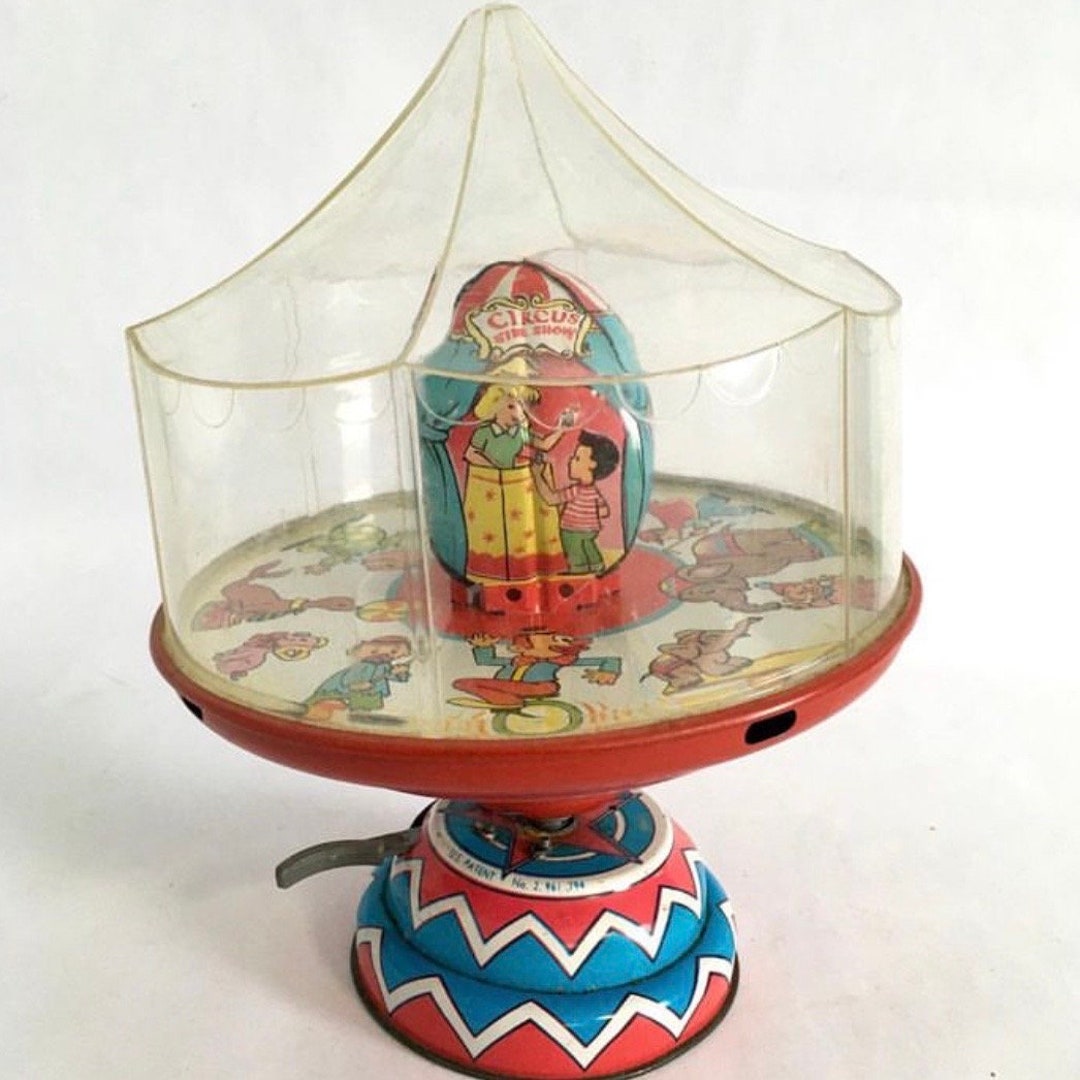 Big Top Spinning Tin Litho Toy From J Chein, Circa 1959. Works, Wobbly ...