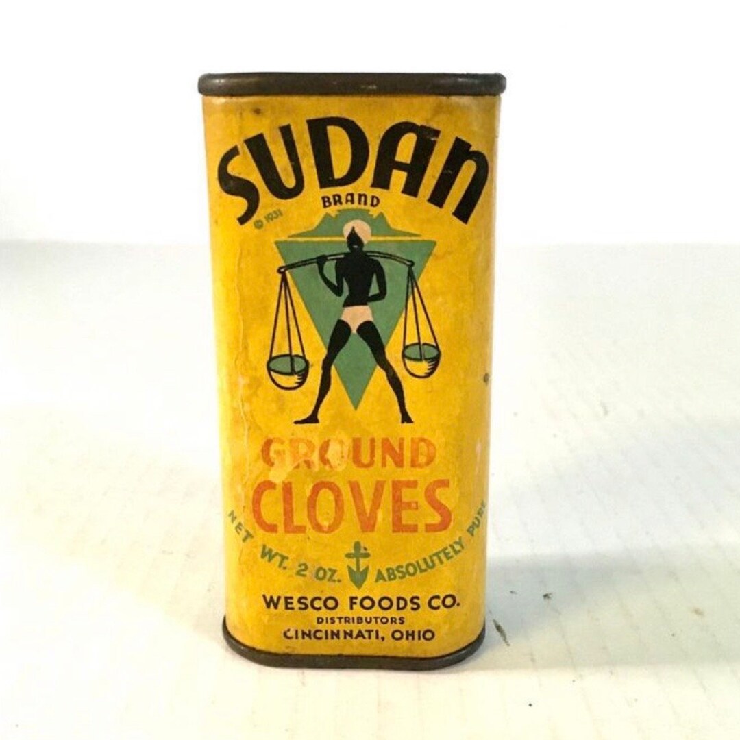 Sudan Cloves Cardboard Side Container 2 Oz Size is 3.75 - Etsy