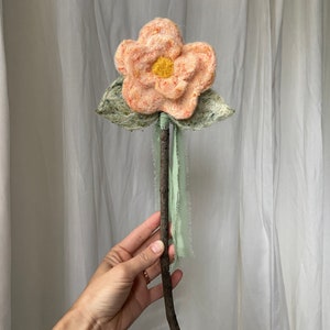 Hand Felted Flower Nature Wand Magicwand•woodenwand•princesswand ...