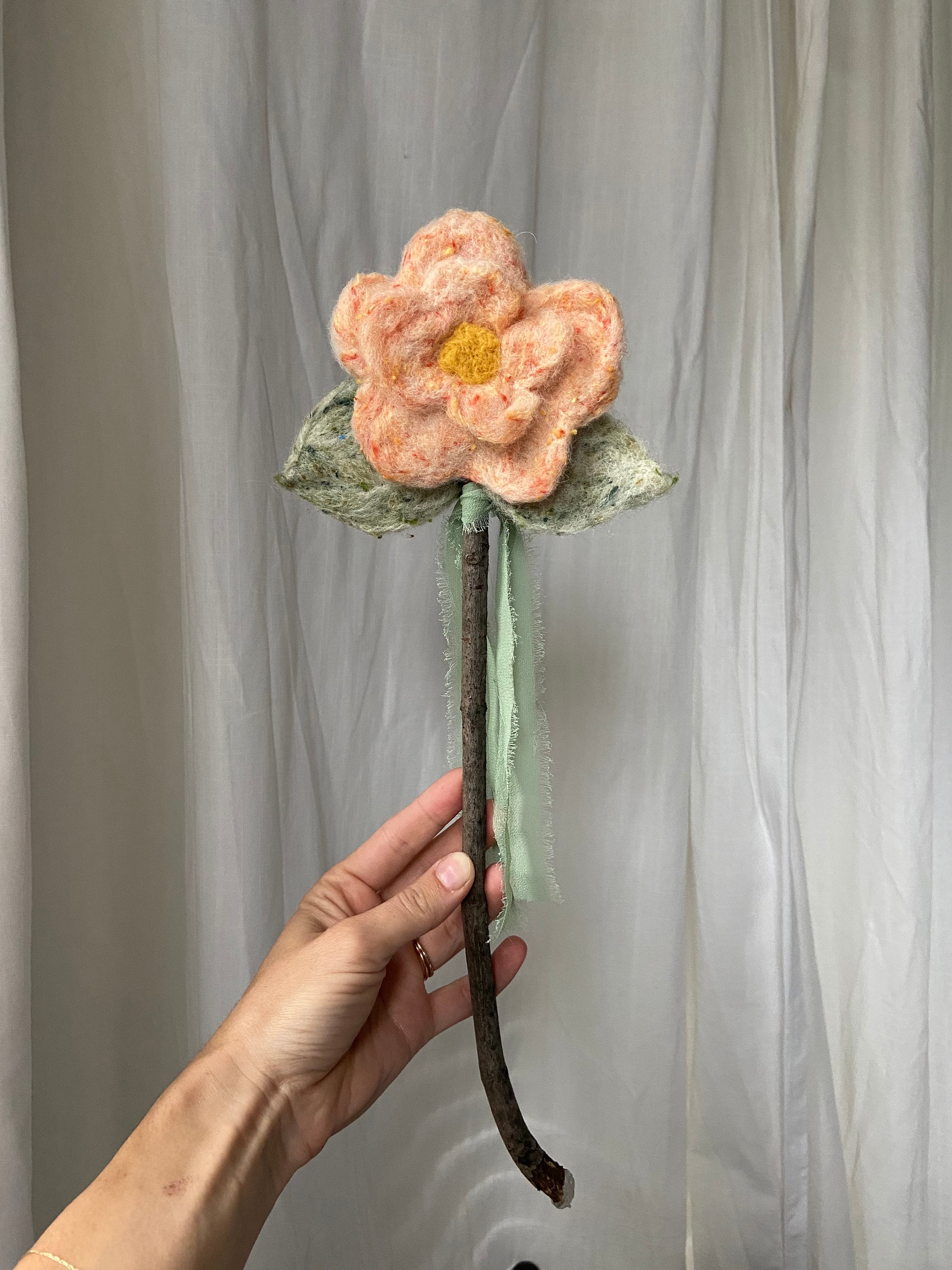 Hand Felted Flower Nature Wand Magicwand•woodenwand•princesswand ...
