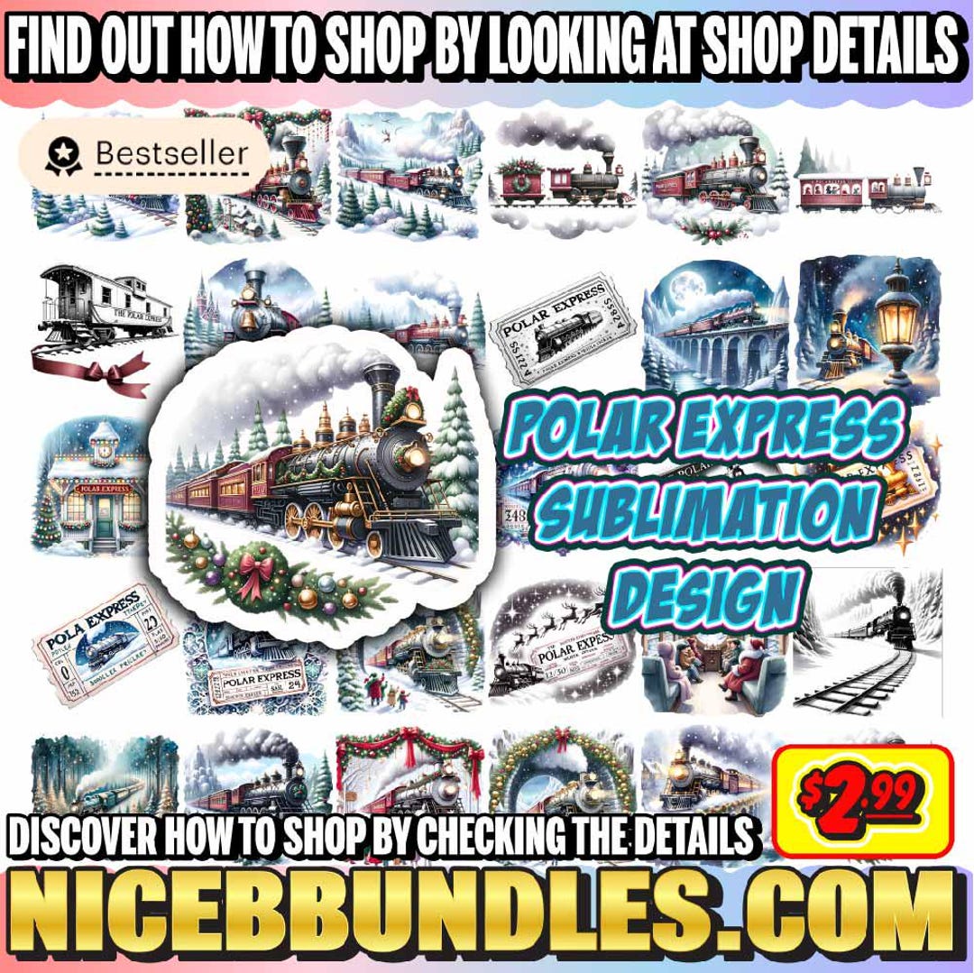 Polar Express Png Sublimation Design, Merry Christmas Png, Happy New ...