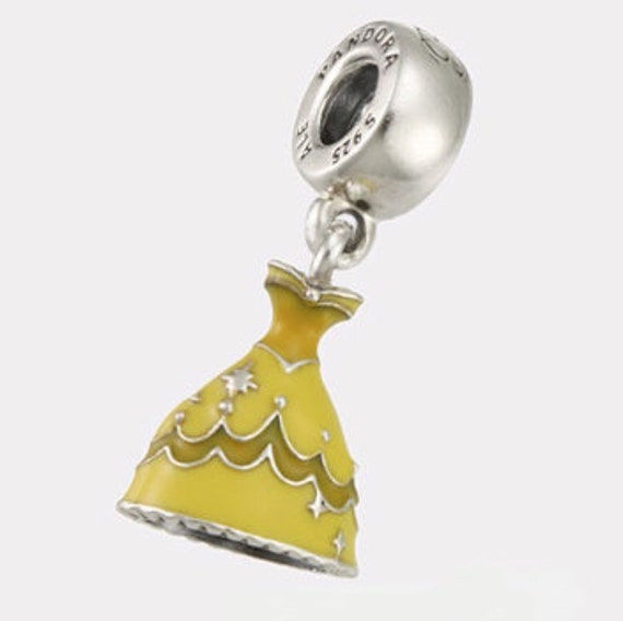 Authentic Pandora Disney Belle's Dress Charm | Etsy