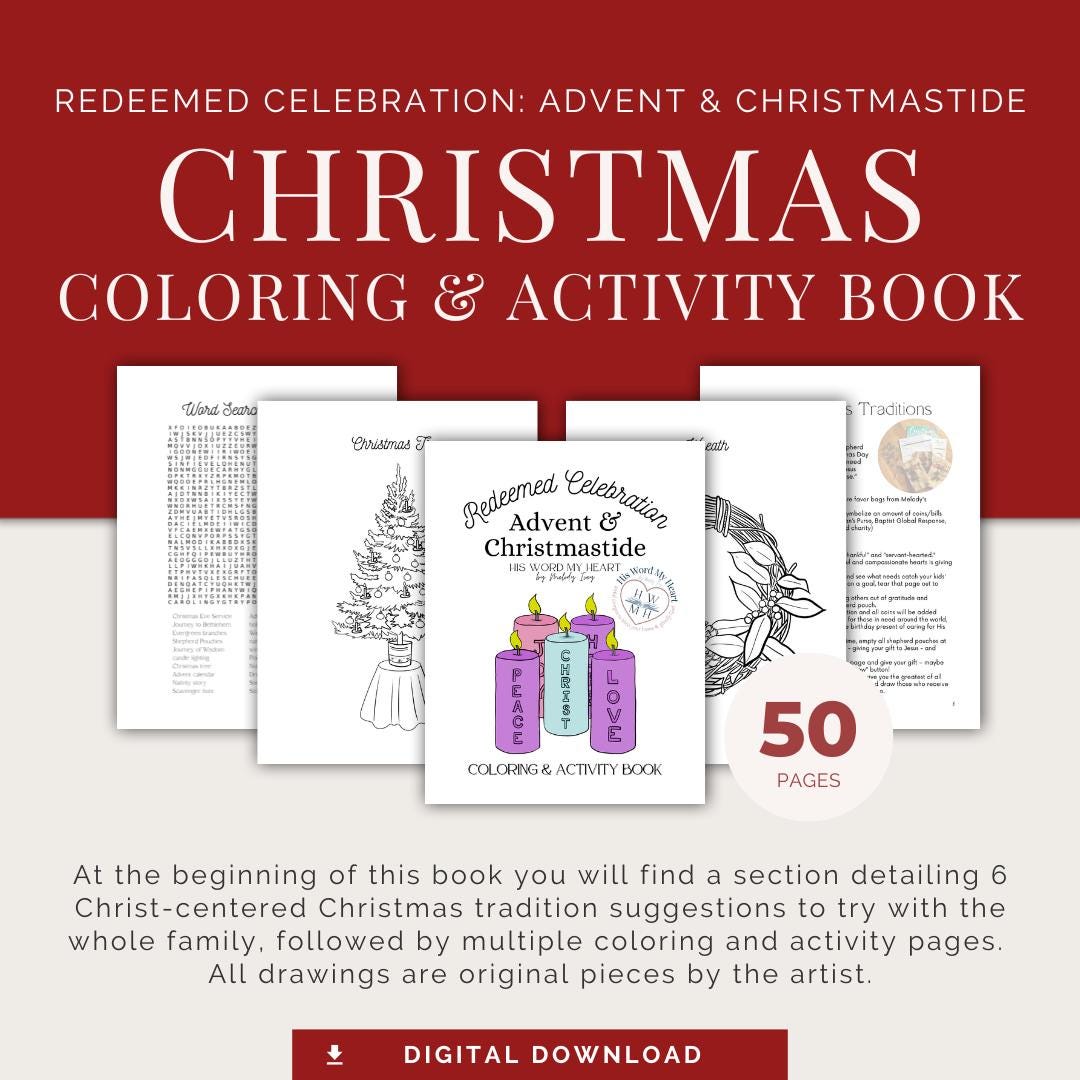 Redeemed Celebration: Advent & Christmastide Coloring and Activity Book ...