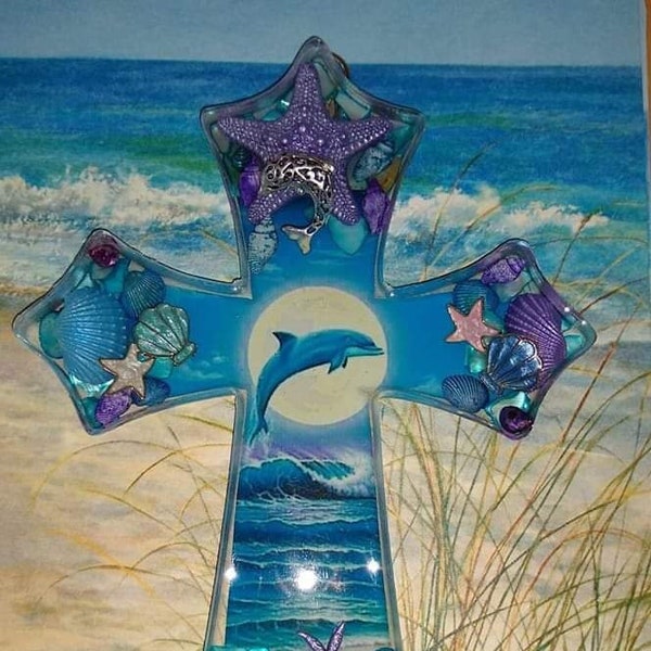 Seashell Cross - Etsy