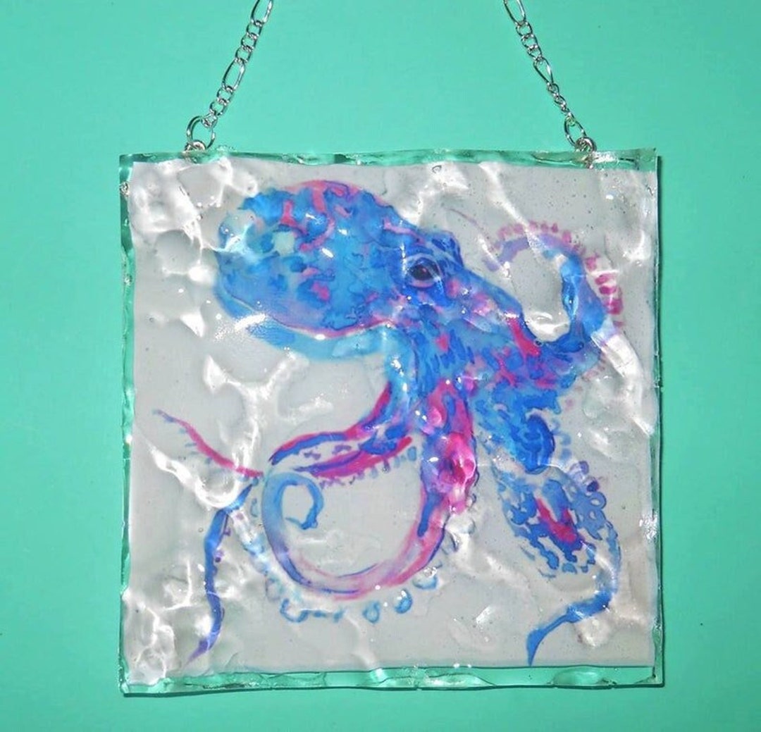 Octopus Wall/window Art, Coastal Sea Life Ornament, Nautical Window ...