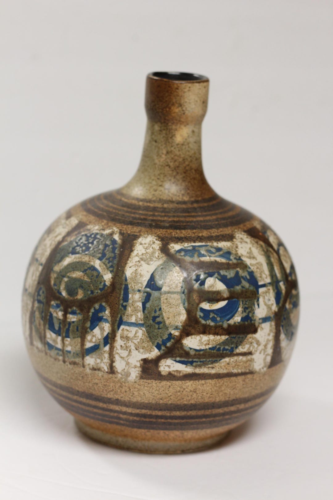 Vintage HTF LAPID Israel Pottery Vase Hand Painted - Etsy