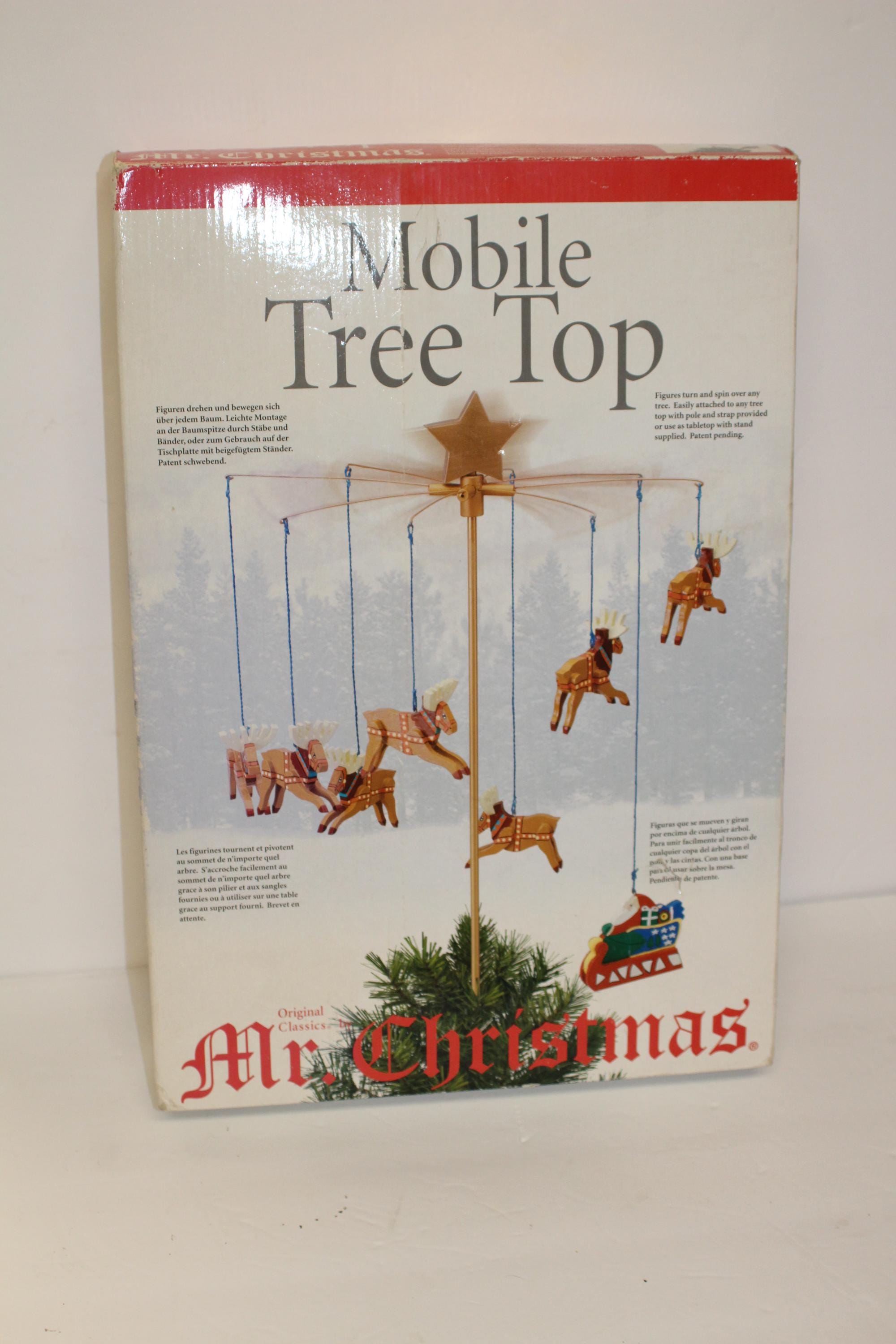 Mr. Christmas Floating Animated Spinning Christmas Tree Top Topper ...