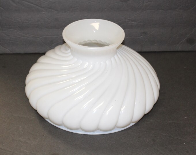 White Swirl Student Lamp Parlor Lamp Globe Meyda Lighting Vintage Oil ...
