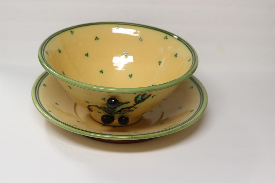 Romancing Provence Olives Platter and Bowl BEAUTIFUL - Etsy