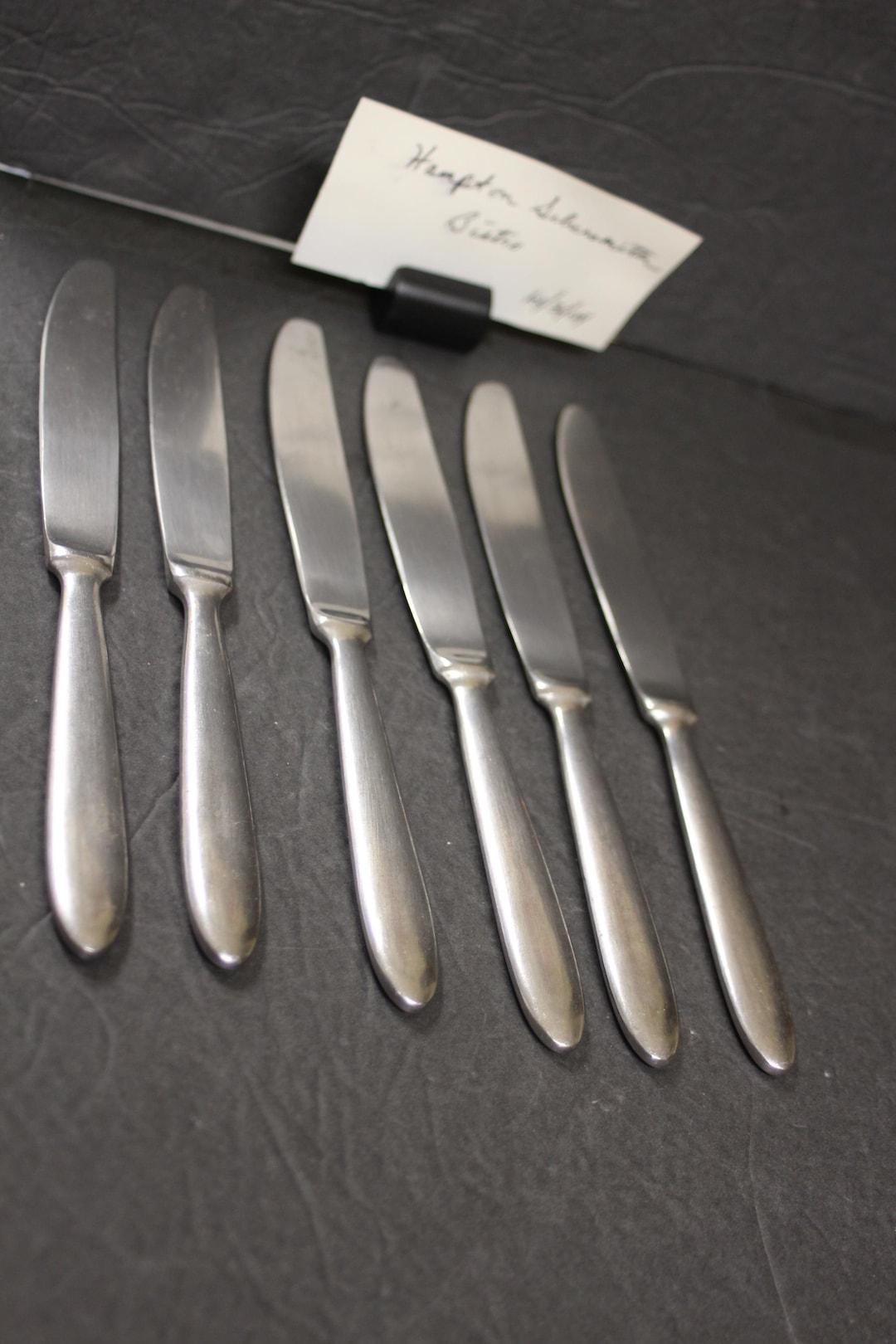 Hampton Silversmiths Bistro Satin Stainless Flatware Dinner Knife Lot ...