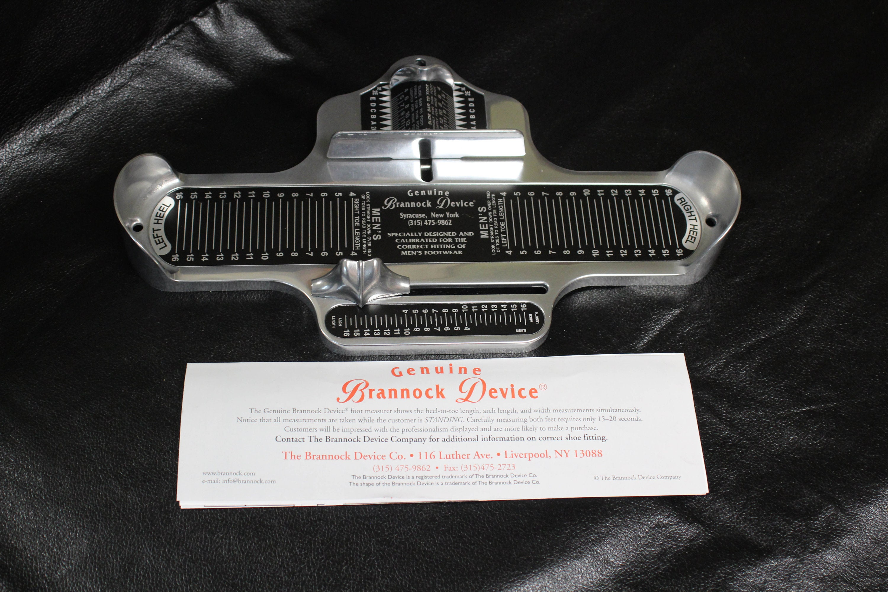 Vintage Mens US Genuine Brannock Brand Aluminum Shoe Sizing Device NOS ...