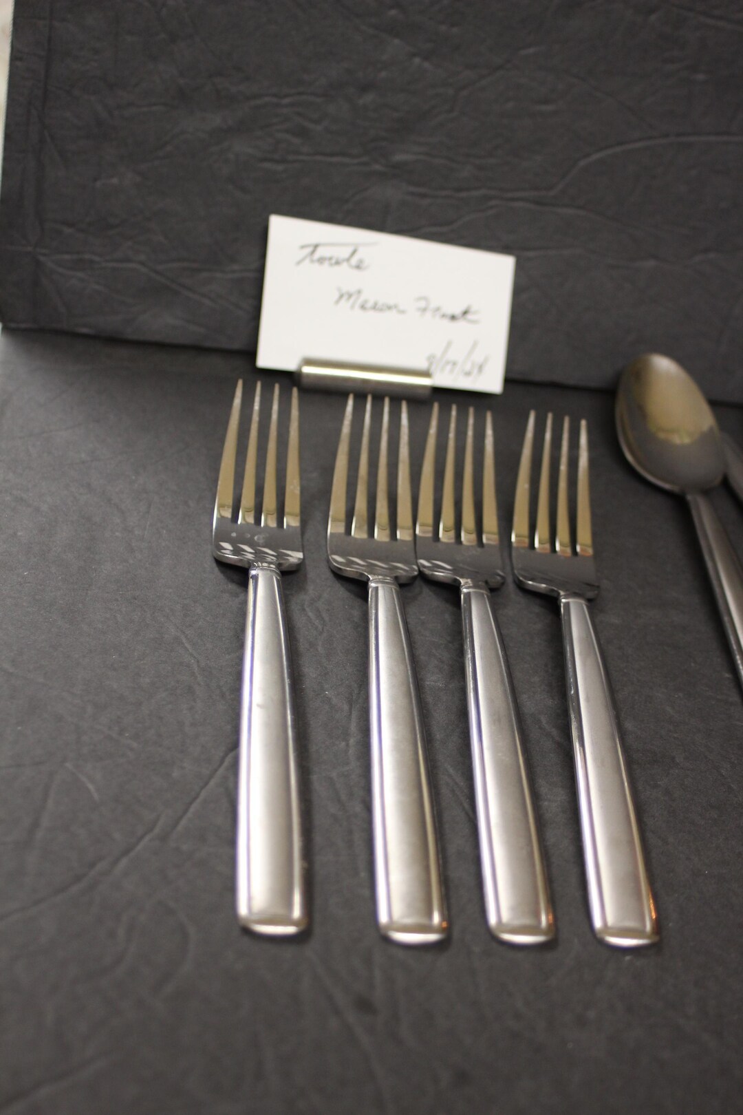 Towle MASON FROST Stainless Satin Center Glossy Outline Lot of 4 Dinner ...