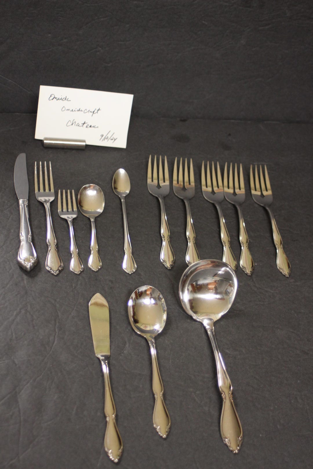 Oneida CHATEAU Oneidacraft Deluxe Stainless Flatware 13 Pieces ...