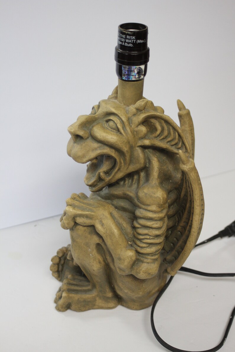 HTF Toscano Designs Gargoyle Table Lamp - Etsy