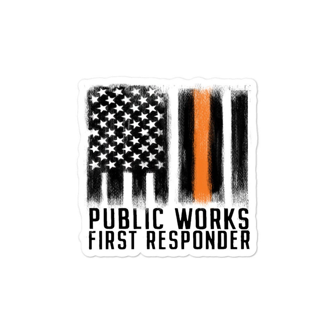 Bubble-free Stickers Public Works First Responder - Etsy