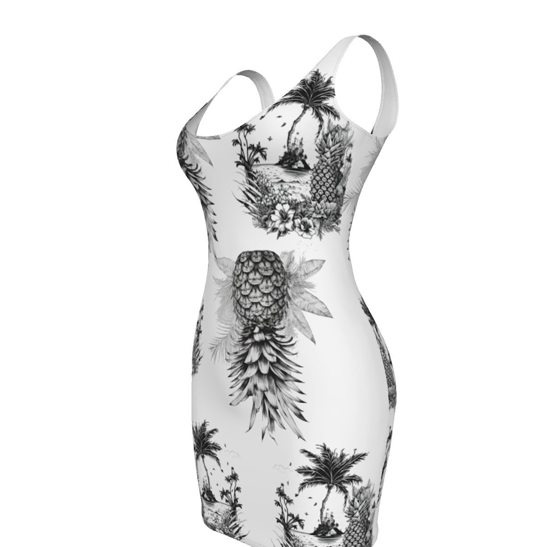 Upside Down Pineapple Sexy Womens Bodycon Dress Etsy