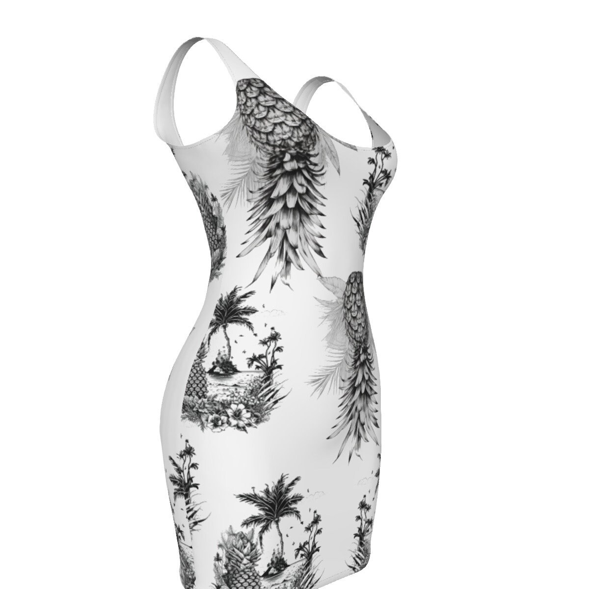 Upside Down Pineapple Sexy Womens Bodycon Dress Etsy