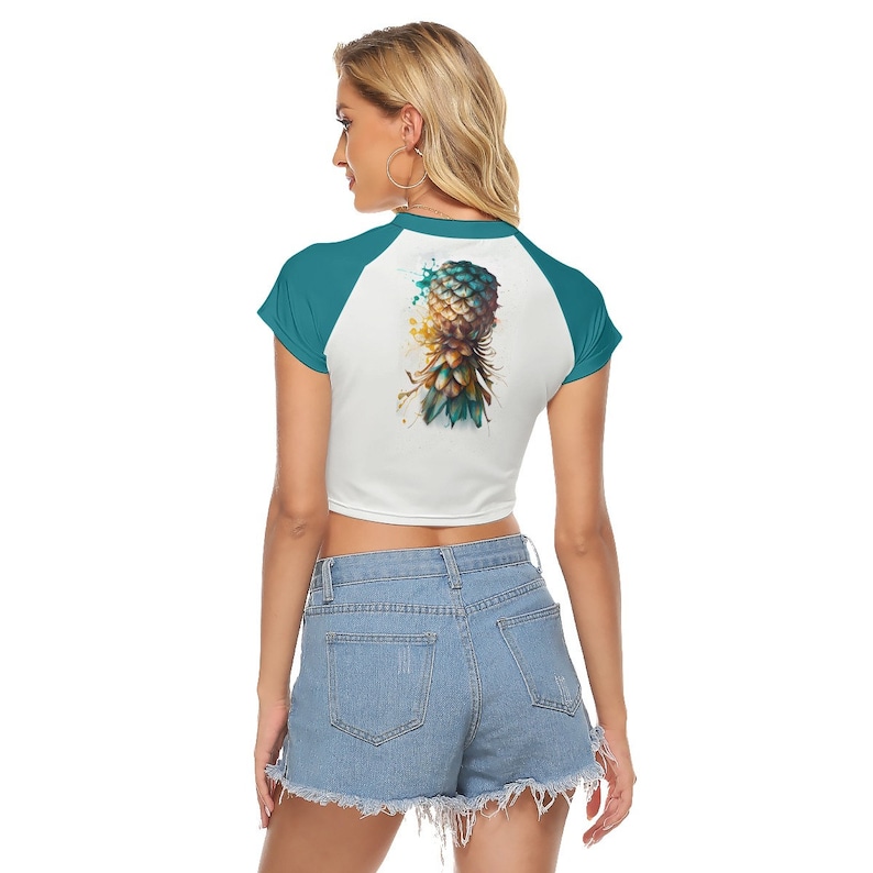 Hot Wife Upside Down Pineapple Crop T Shirt Etsy